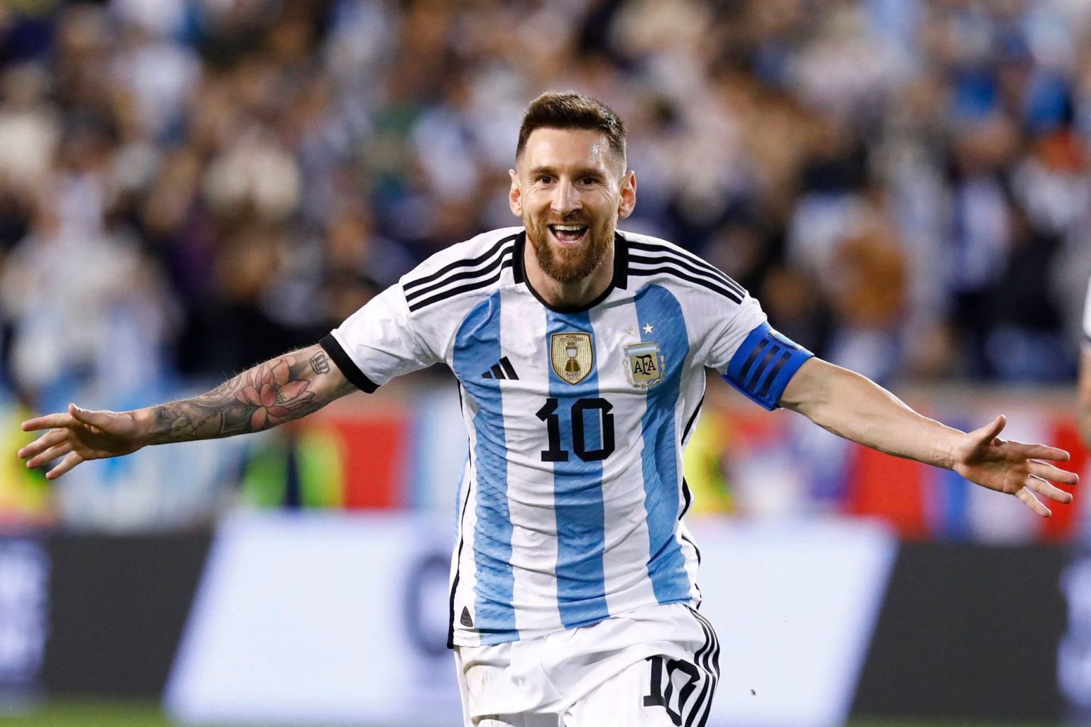 Lionel Messi marked his 100th international win with two goals as ...